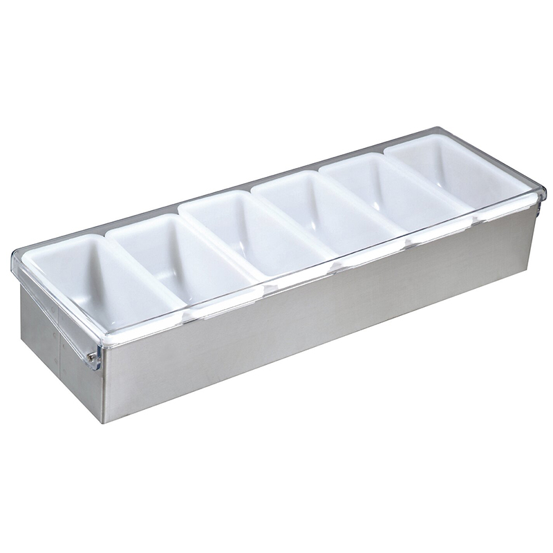 Six Compartment Condiment Tray with Shared Lid – Carts of Canada